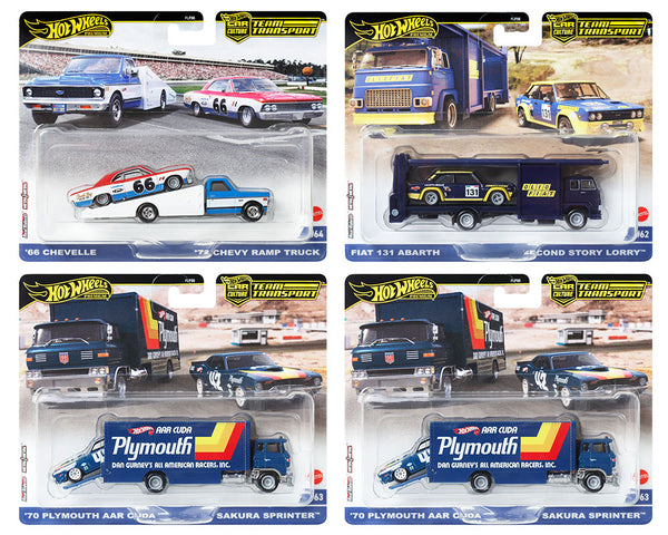 Hot Wheels 1 64 Team Transport 2024 Mix 1 A Set of 4